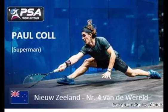 Wereld toppers Paul Coll en Nele Gilis bij pilot squash Almere